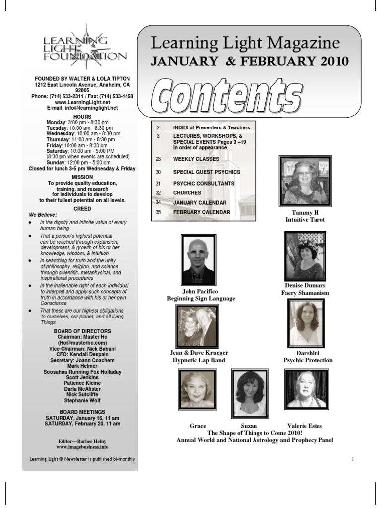 Learning Light Foundation News: Jan - Feb 2010 | PDF | Herbalism | Land ...