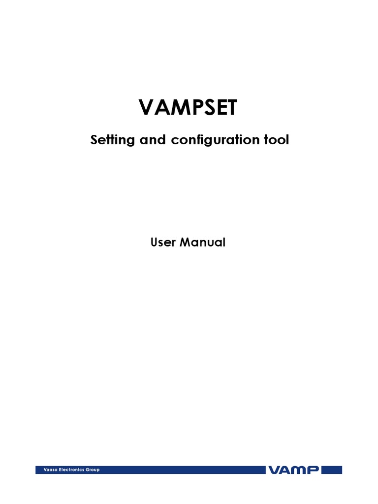 VAMPSET User Manual for Relay Configuration | PDF | Input/Output | Computer File