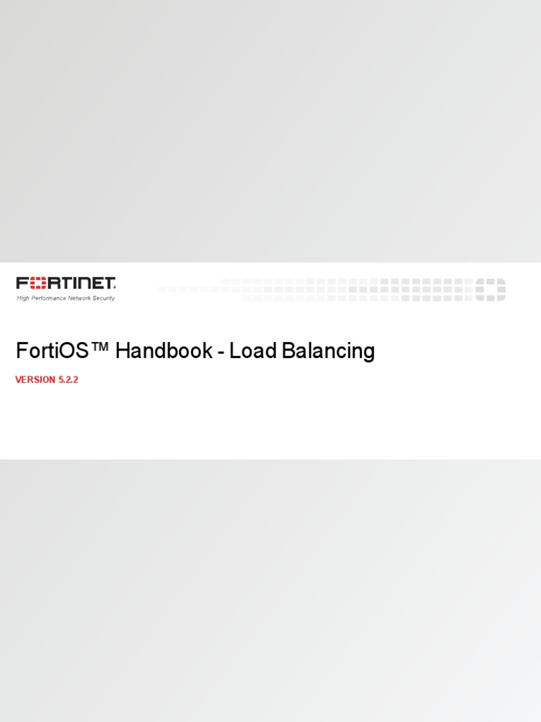 Fortigate Load Balance 521 | PDF | Load Balancing (Computing) | Hypertext Transfer Protocol