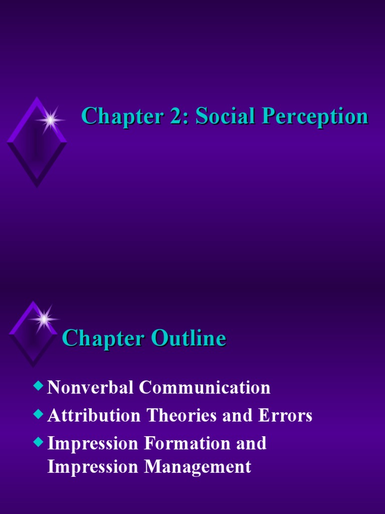 Social Perception | PDF | Social Psychology | Nonverbal Communication