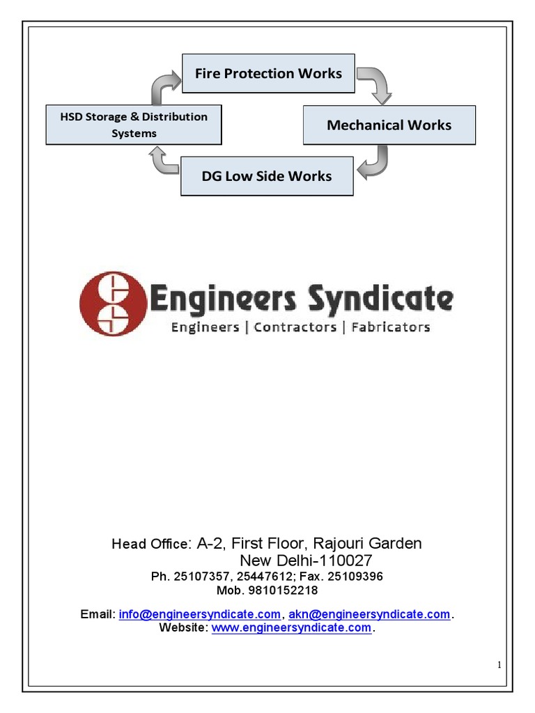 Engineers Syndicate Company Profile | PDF | Water Heating | Steam