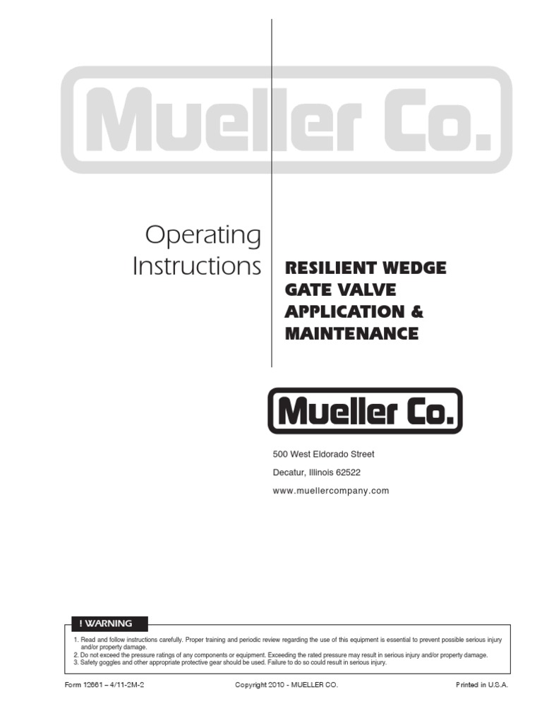 Muller Co | PDF | Valve | Screw