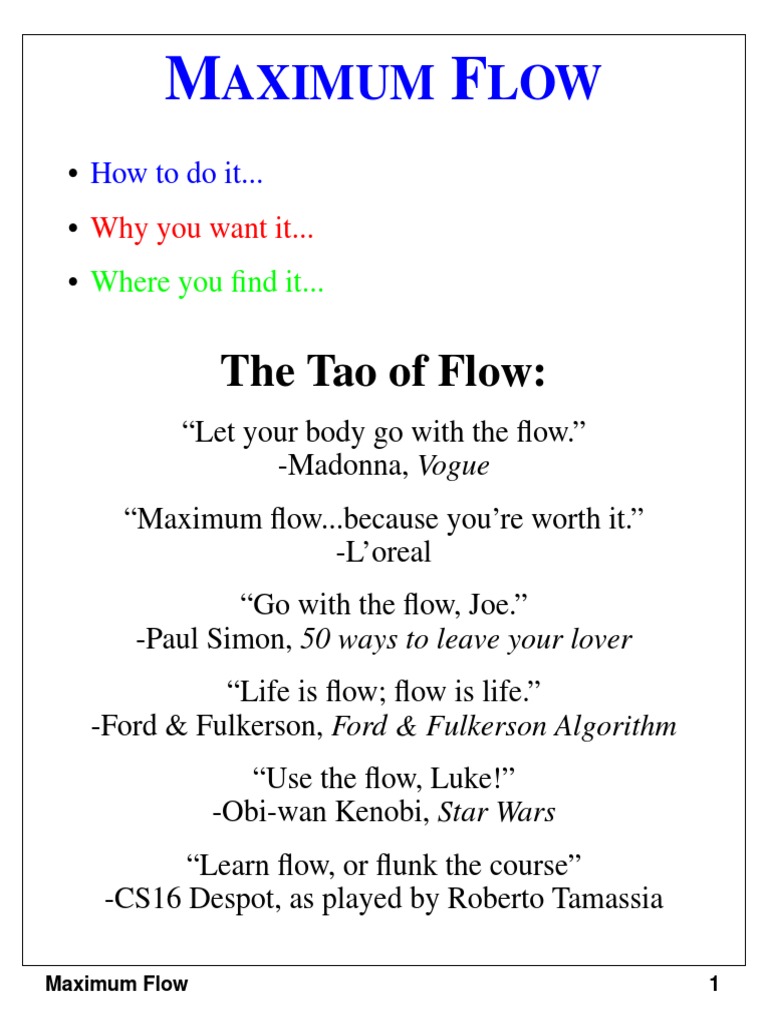 Aximum LOW: The Tao of Flow | PDF | Theoretical Computer Science | Applied Mathematics