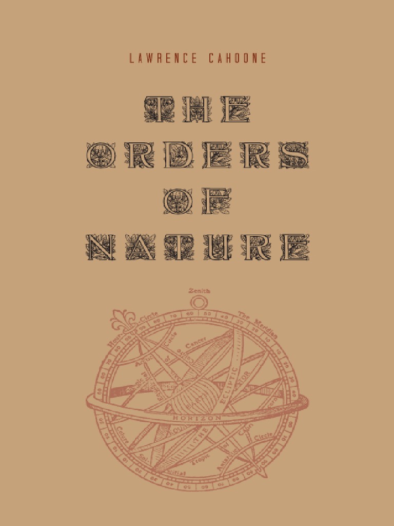 What are the 4 orders of nature