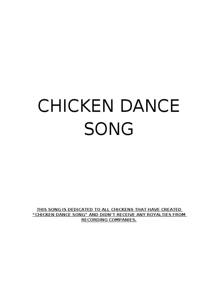 Chicken Dance Song | PDF