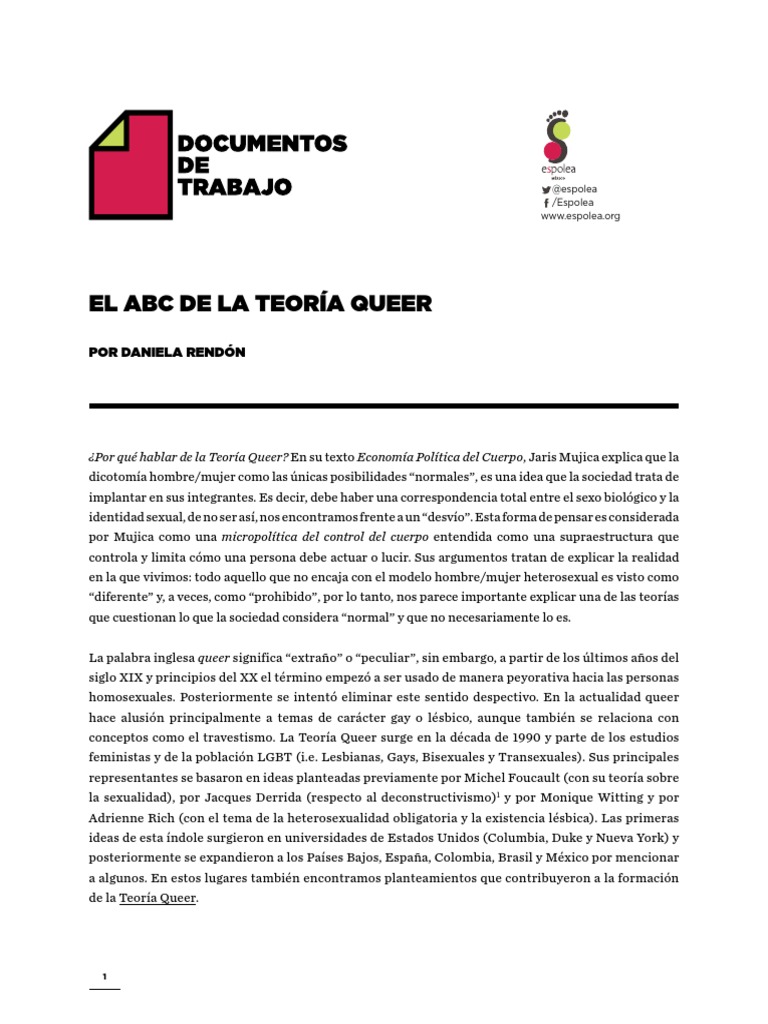 Queer El Abc de La Teoria Queer PDF | PDF | Extraña teoria | Estudios ...