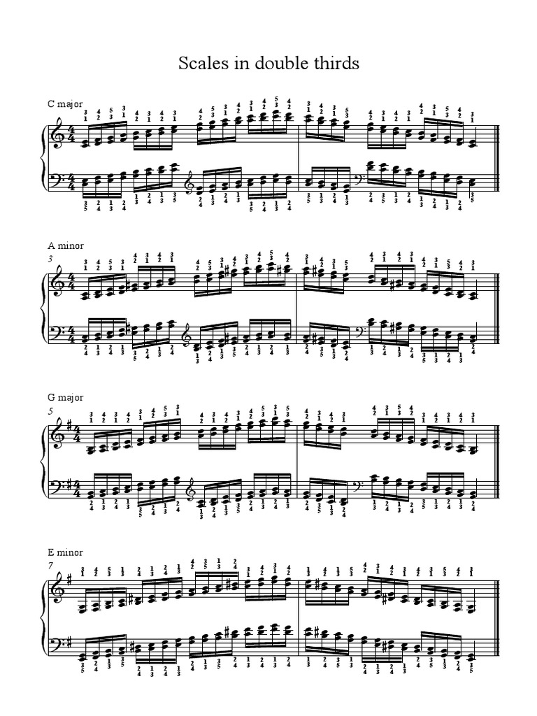 Double Thirds | PDF | Music Theory | Musical Keys