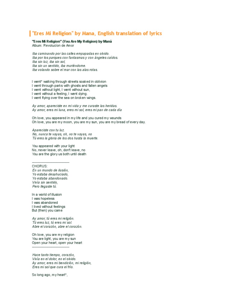 Eres Mi Religion | PDF | Entretenimiento (general)