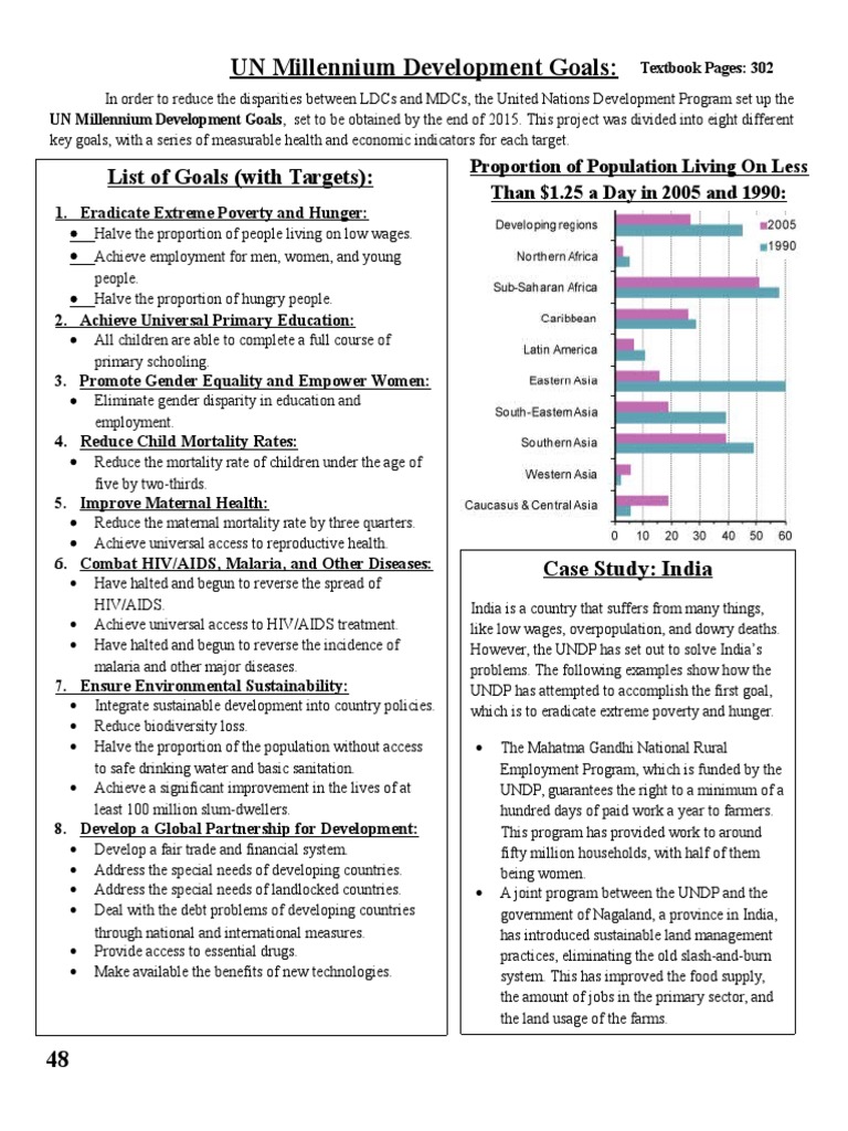 UN Millennium Development Goal | PDF | Millennium Development Goals ...