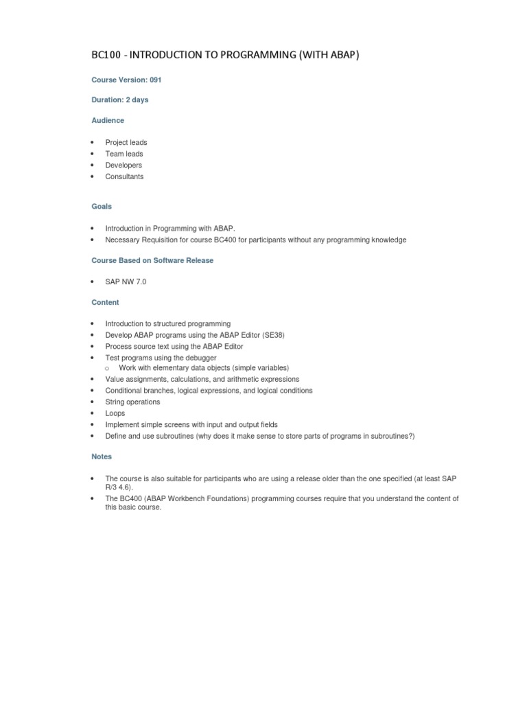 BC100 | PDF | Computer Programming | Areas Of Computer Science