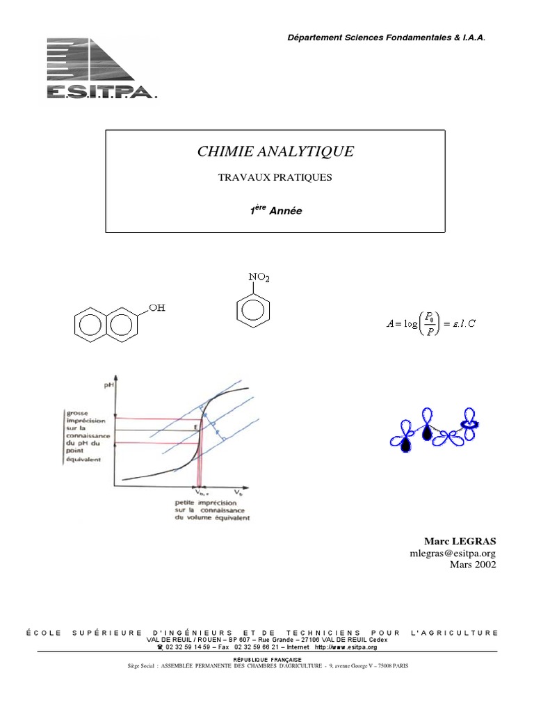 TP Chimie 1 | PDF | Titrage | Chimie