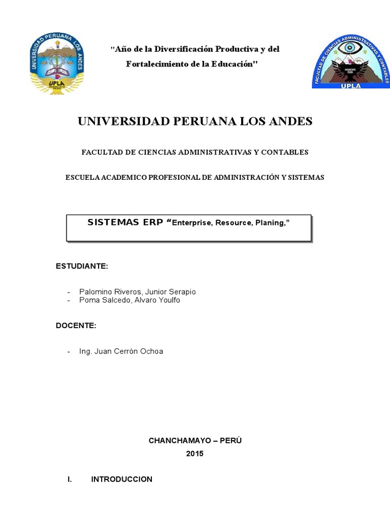 Sistema de Informacion Erp | PDF | Planificación de recursos ...