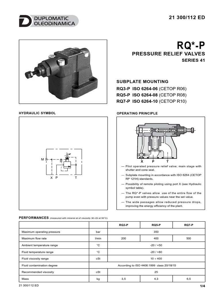 Duplomatic Valve | PDF | Viscosity | Screw