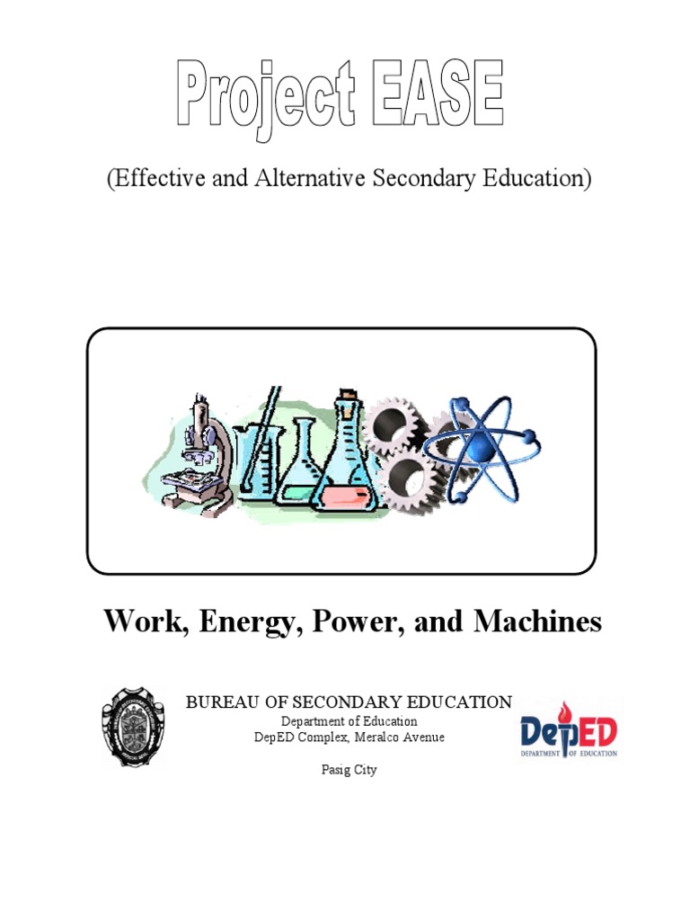 Work, Energy, Power, and Machines Module | PDF | Potential Energy ...