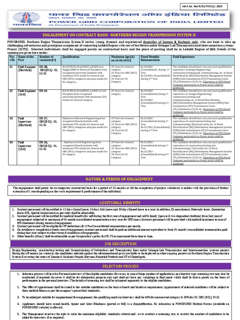 NR-II Contractual Recruitment Advertisement | PDF | Recruitment | Banks