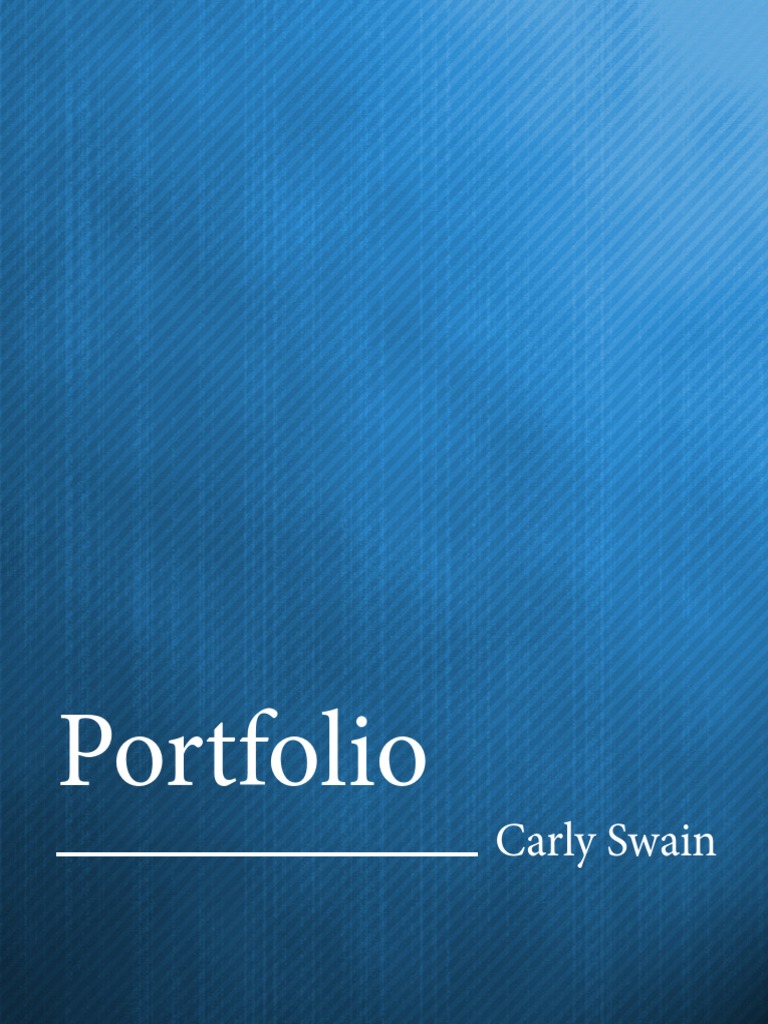 Carly Swain Portfolio | PDF | Adobe Photoshop | Web Design
