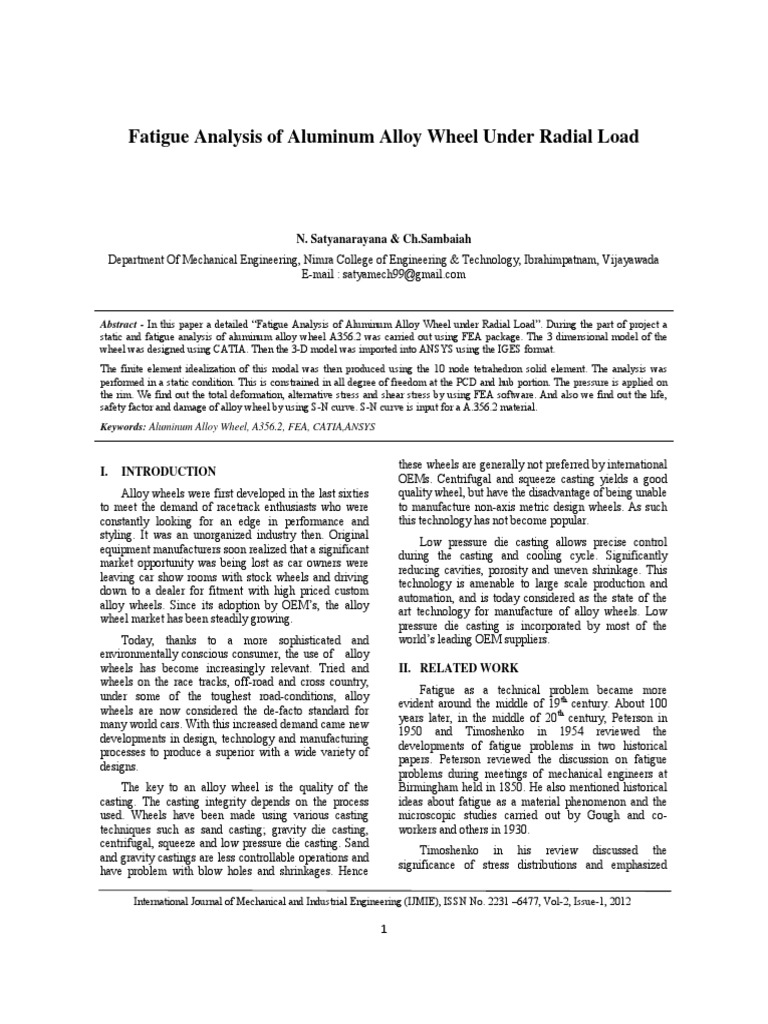 Fatigue Analysis | PDF