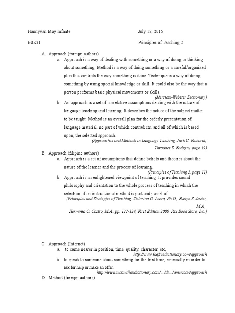 Approach, Methods, and Techniques | PDF | Language Education ...