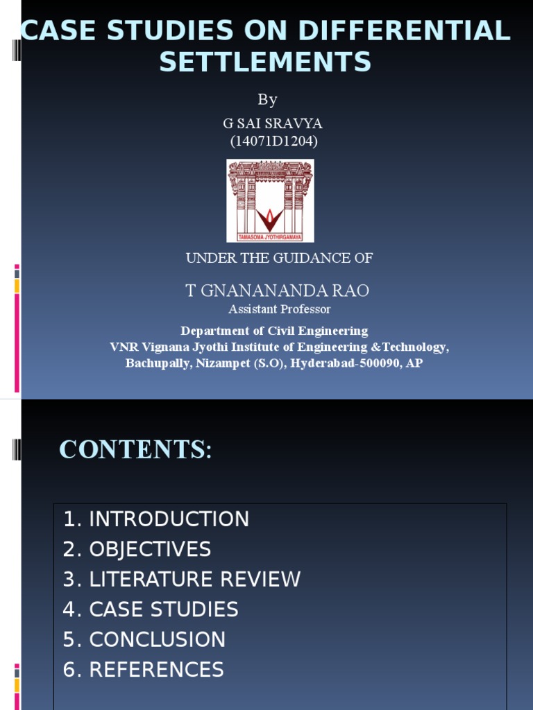 Case Study On Diff Settlement | Download Free PDF | Deep Foundation | Soil