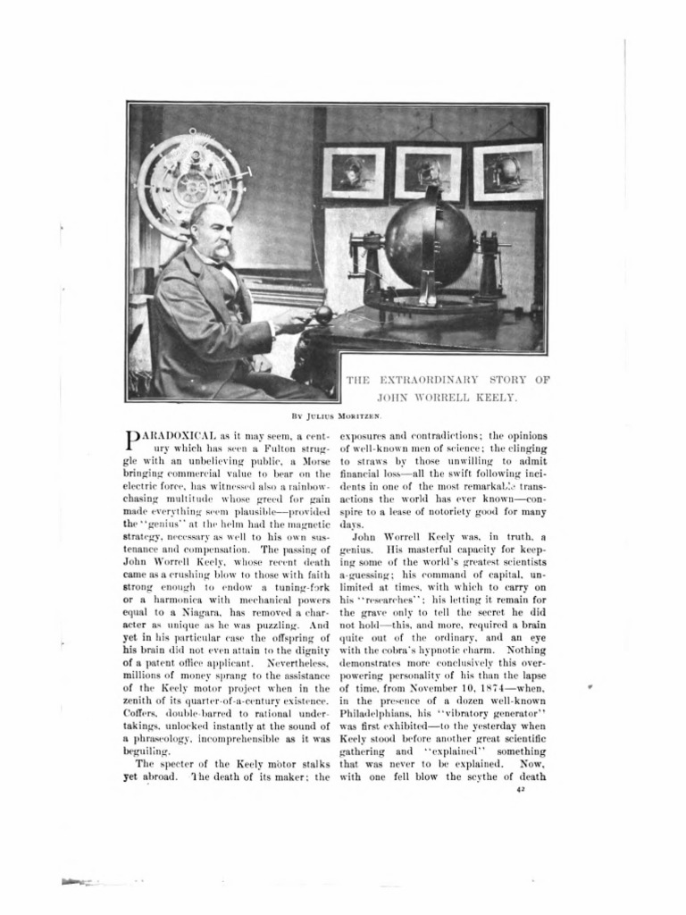 The Extraordinary Story of John Worrelll Keely | PDF | Nature