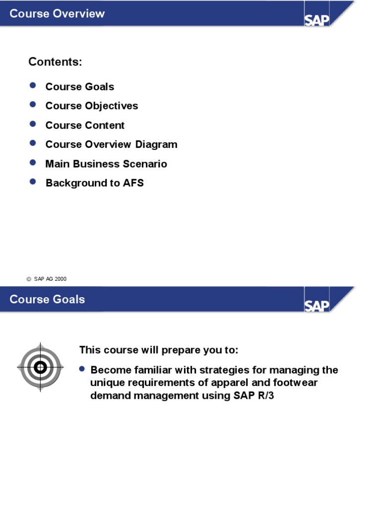 01 ICP310 SAP AFS Introduction | PDF | Strategic Management | Sap Se