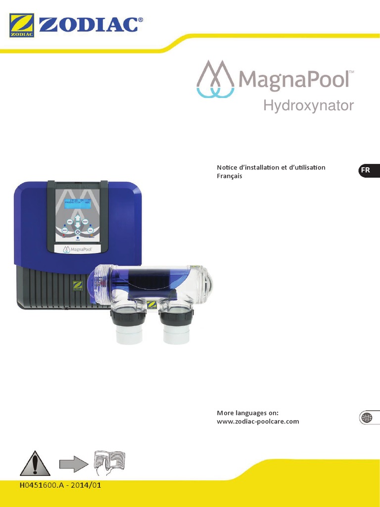 FR MANUAL MagnaPool Hydroxinator20150715 | Piscine | Soupape