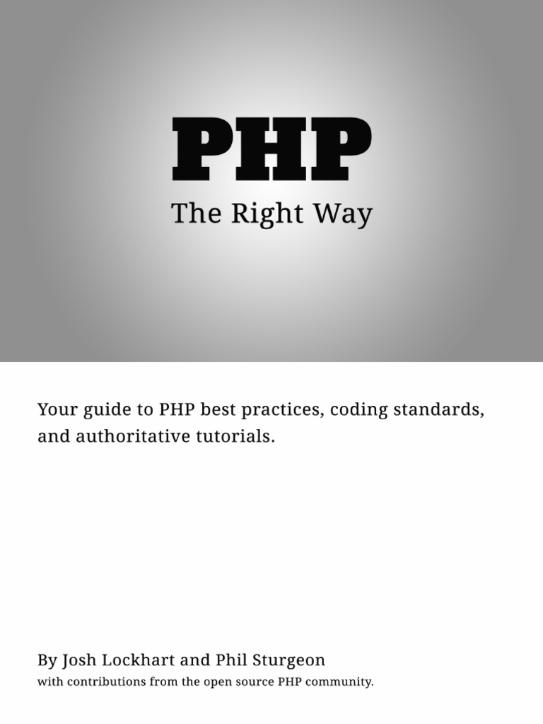PHP The Right Way | PDF