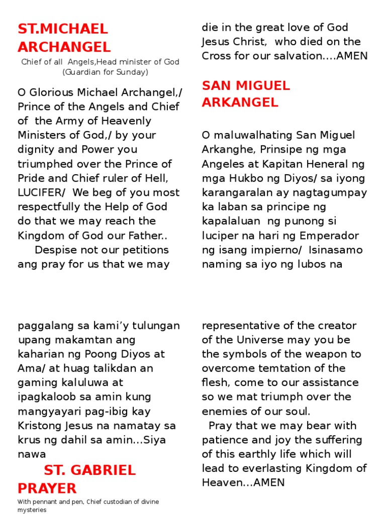 ST - Michael Archangel: San Miguel Arkangel | PDF | Michael (Archangel ...