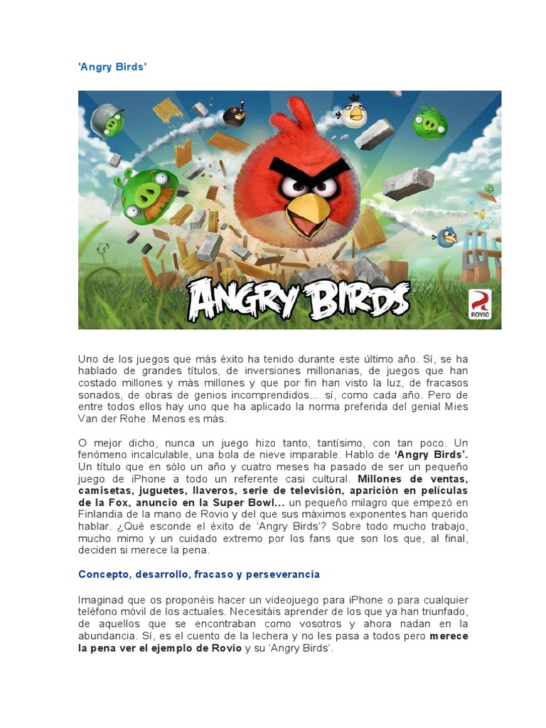 Caso Angry Birds | PDF | Yo telefono | Publicidad