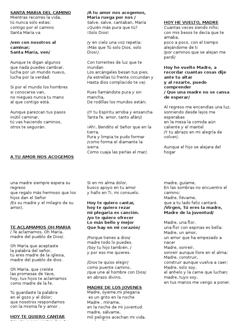 Cantos de Maria | PDF | María, madre de Jesús | Amor