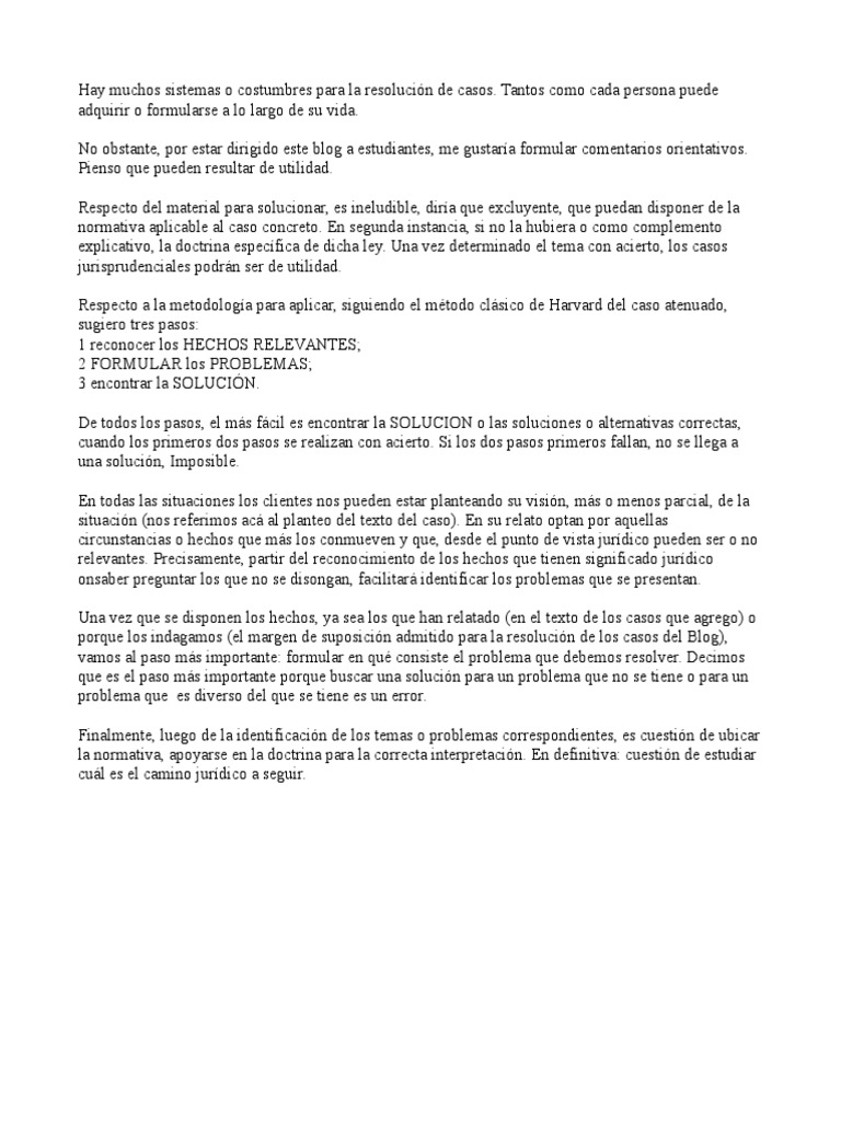 Cómo Resolver Casos Prácticos | PDF