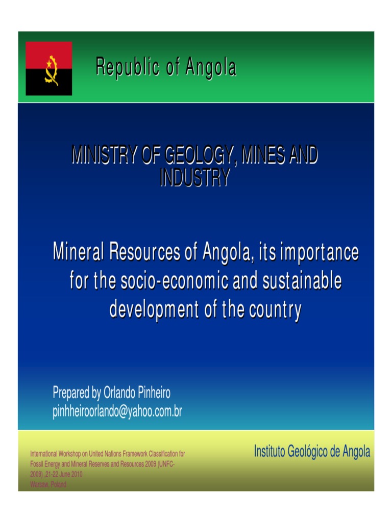 Angola's Mineral Resources Overview | PDF | Angola | Sedimentary Rock