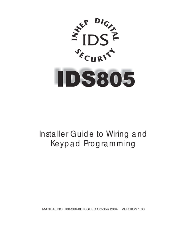 INHEP Digital Security IDS805 Installer | PDF | Telephone Number ...