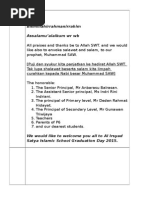 Emcee Script (Adin Week Closing Ceremony) | PDF | Prayer ...