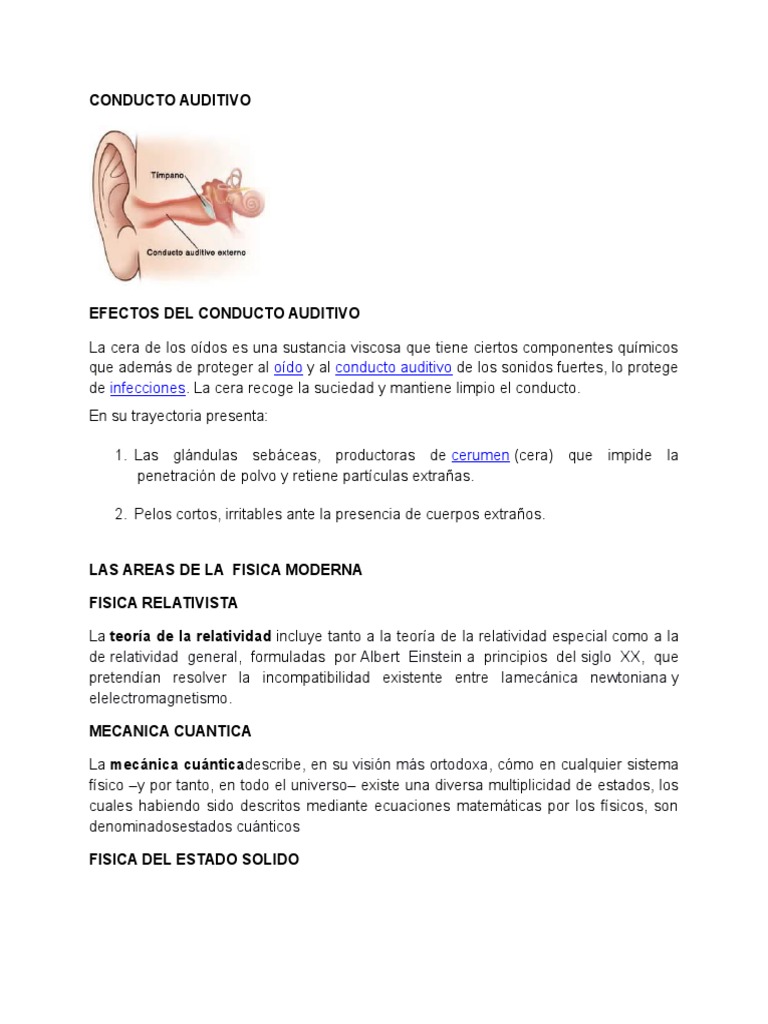Conducto Auditivo | PDF
