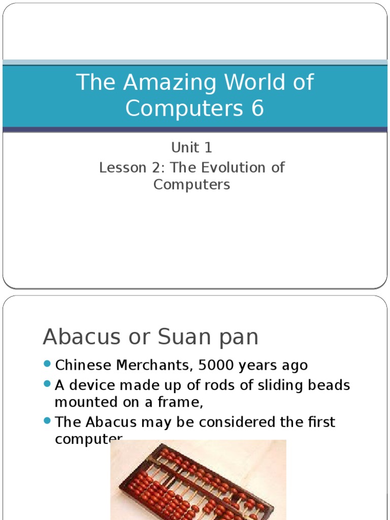 1.2 The Evolution of Computers | PDF | Office Equipment | Electronics