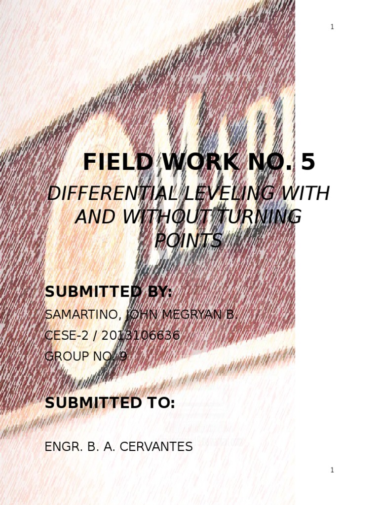 Surveying Field Work Pdf Surveying Scientific Observation