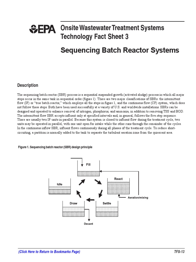 Sequence Batch Reactor | PDF | United States Environmental Protection ...