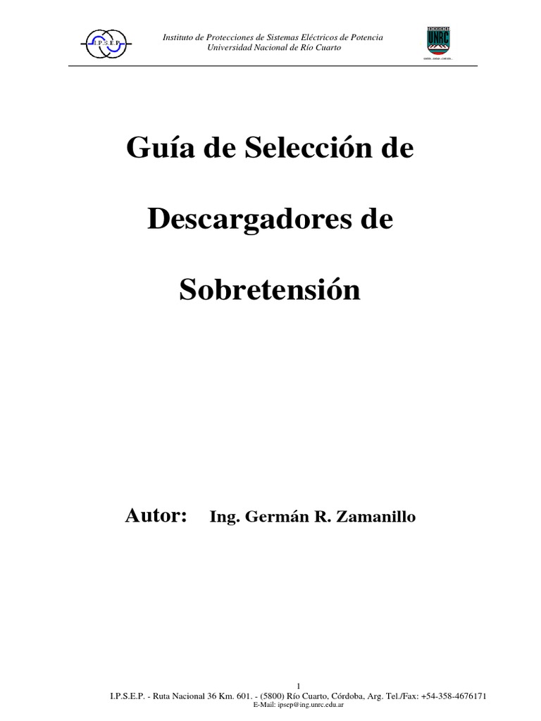 Guia de Seleccion de Descargadores | PDF | Relámpago | Corriente eléctrica