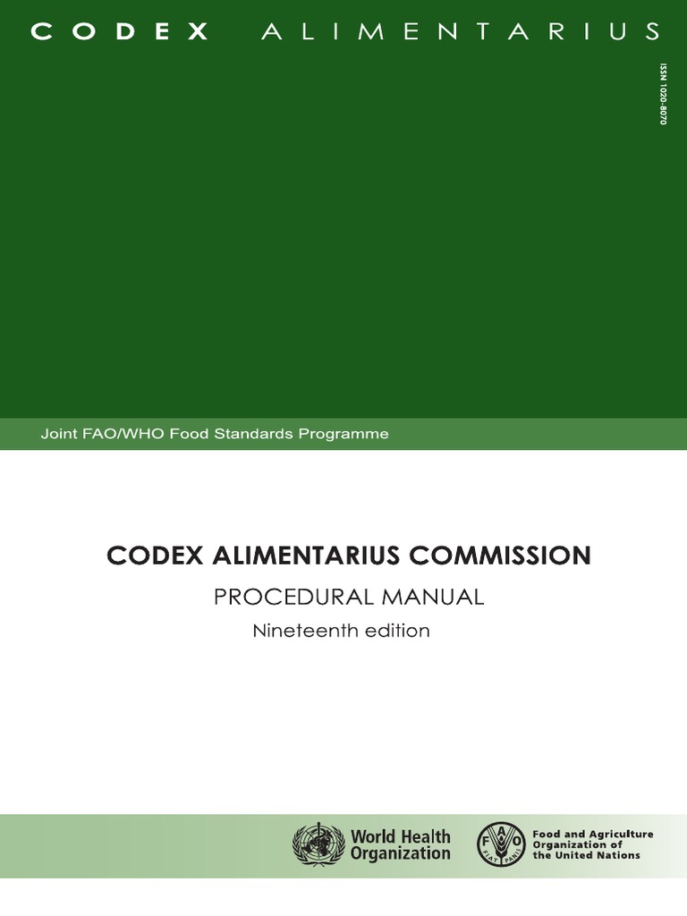 Codex Alimentarius PDF | PDF | World Health Organization | Food And ...