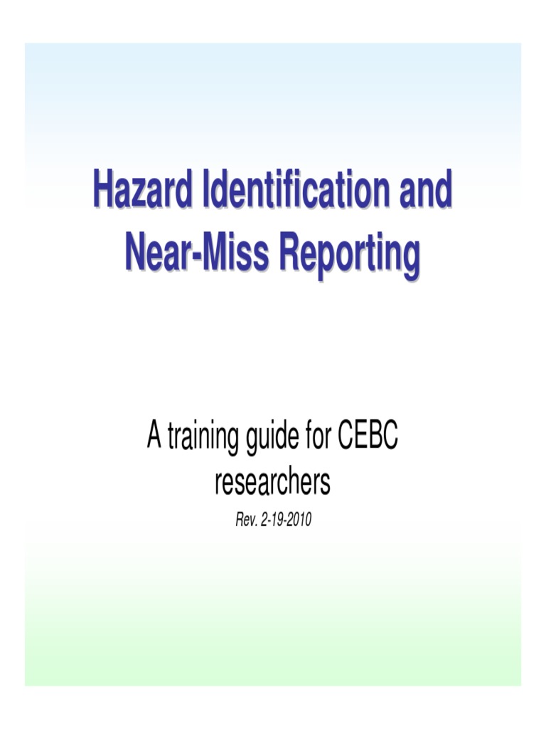 HSE-Near Miss | Download Free PDF | Traffic Collision | Safety