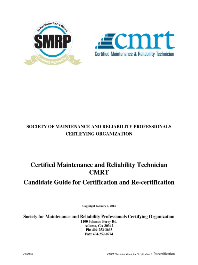 Certified Maintenance and Reliability Technician | PDF | Professional ...