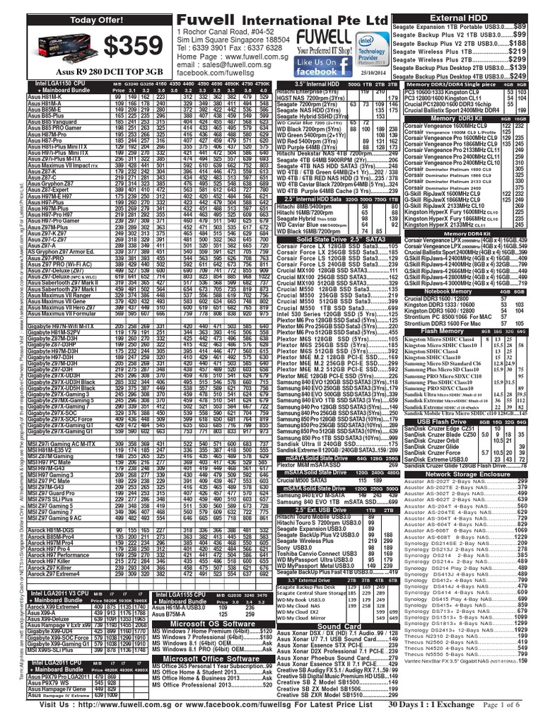 Computer Spare Part List | PDF | Secure Digital | Usb Flash Drive