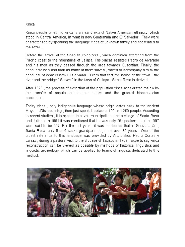Xinca | PDF | Maya Civilization | Society Of The Americas