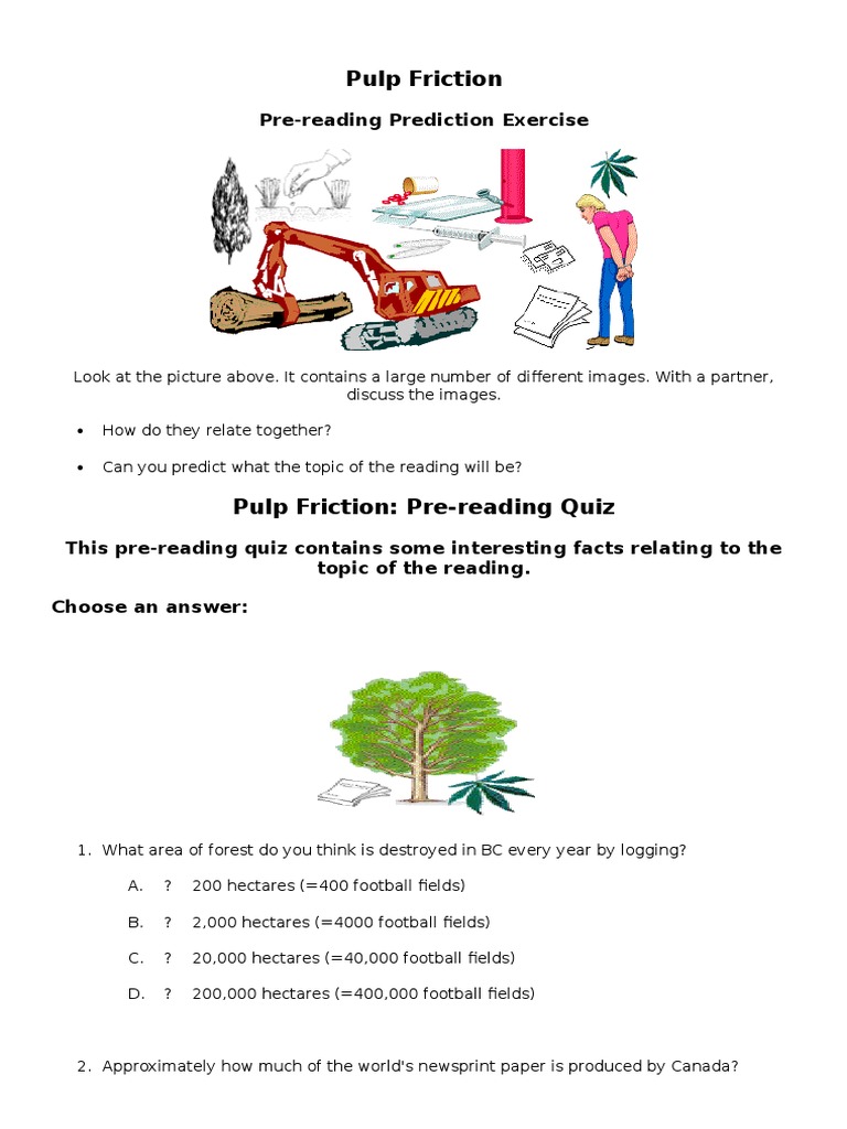 Pulp Friction. Exercise English | PDF | Hemp | Cannabis (Drug)