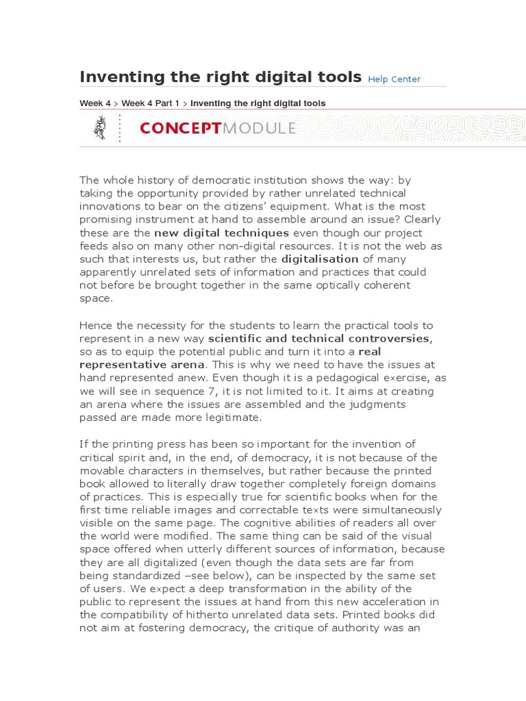 4inventing The Right Digital Tools | PDF | Digitizing | Science