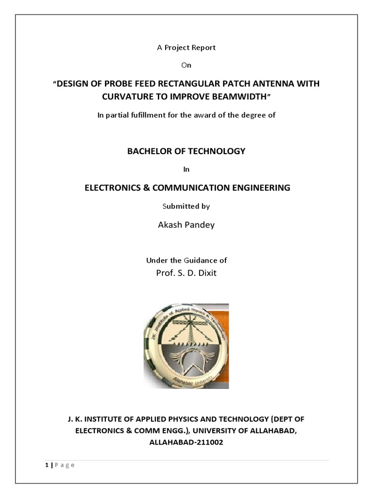 Probe Feed Patch Antenna | PDF | Antenna (Radio) | Polarization (Waves)