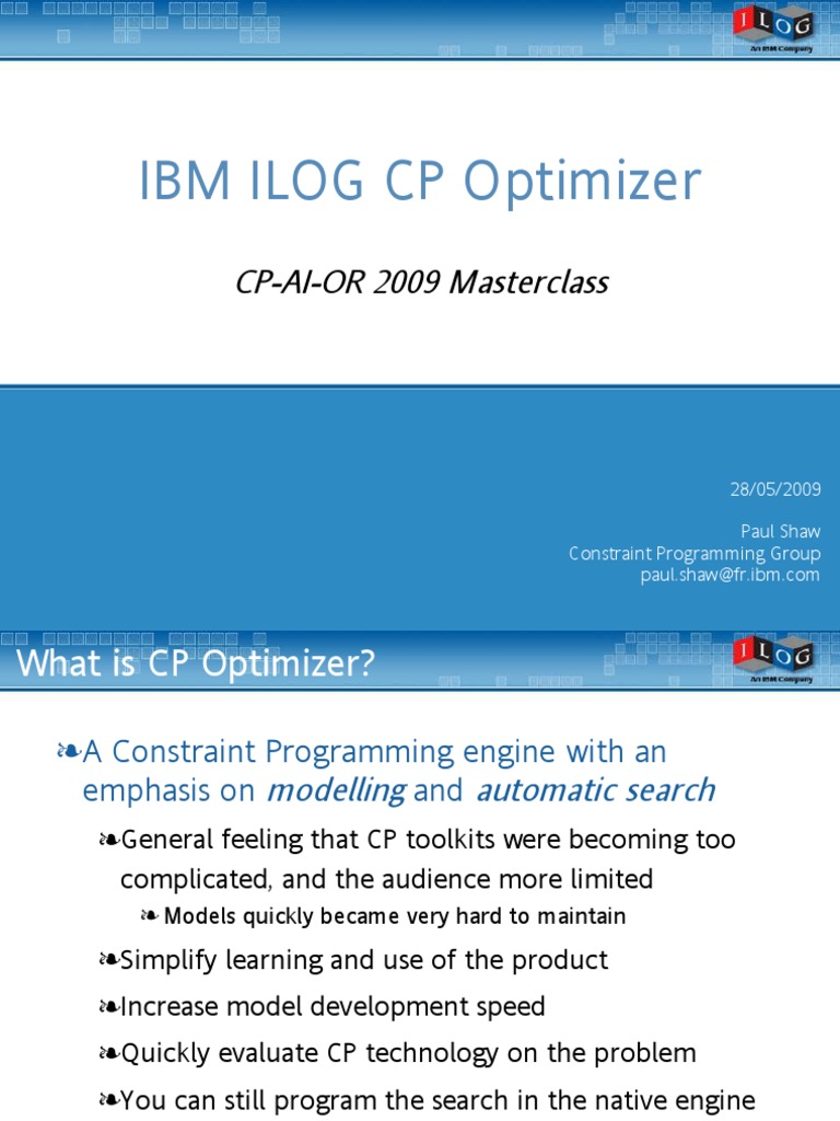 Cpo Presentation | PDF | Integer (Computer Science) | Mathematical Optimization