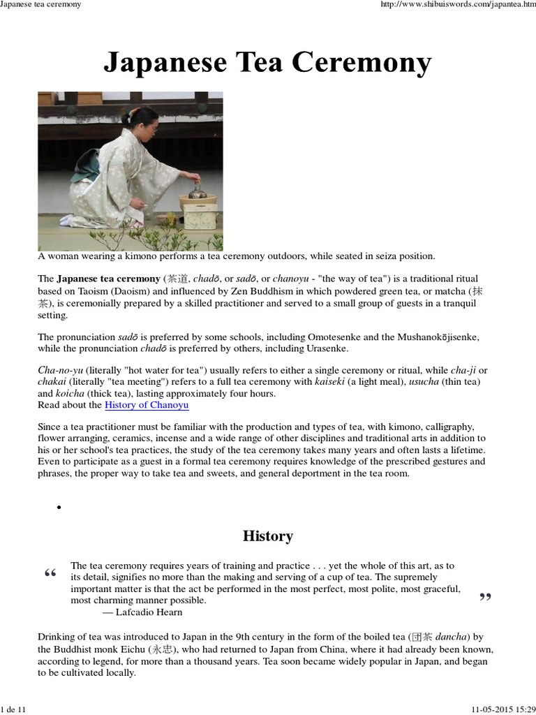 Japanese Tea Ceremony | PDF | Dō | Leaf