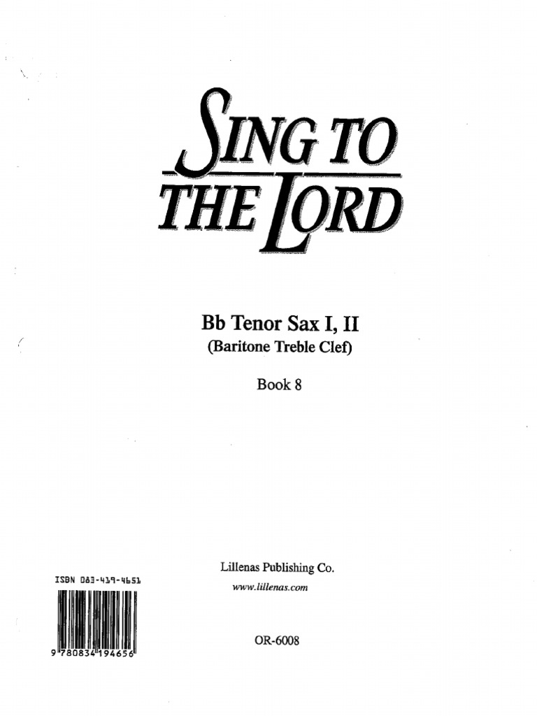BB Tenor Saxophone Hymnal | PDF | Entertainment (General) | Jazz Music